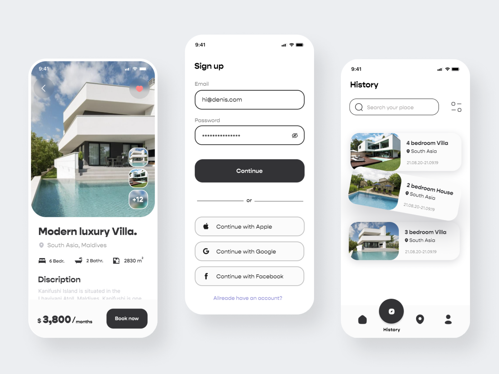 Real Estate App Concept by Denis_UIX on Dribbble