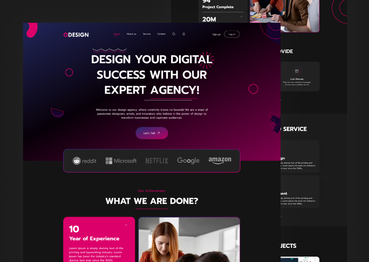 Digital Agency Landing Page by Mehrab's Design on Dribbble