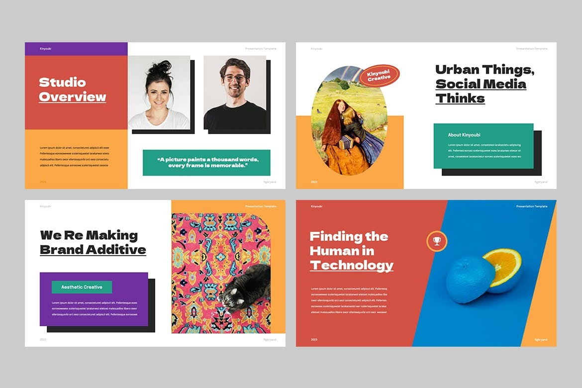 Kinyoubi - Creative Sticker Powerpoint Template by Deck Genius on Dribbble