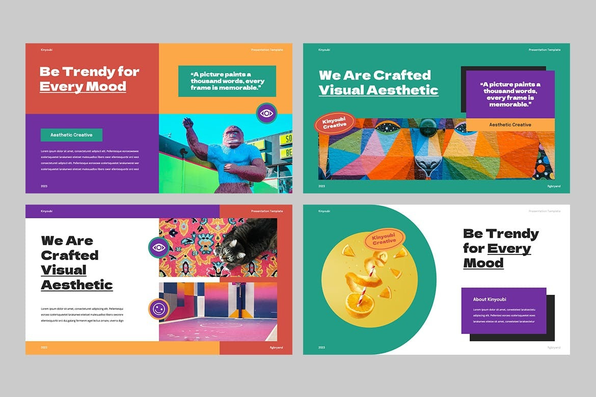 Kinyoubi - Creative Sticker Powerpoint Template by Deck Genius on Dribbble