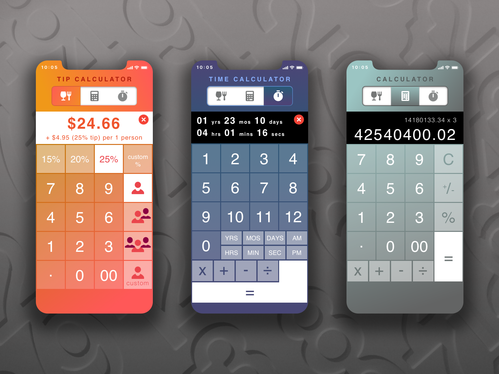 Calculators by Jonathan Witte on Dribbble