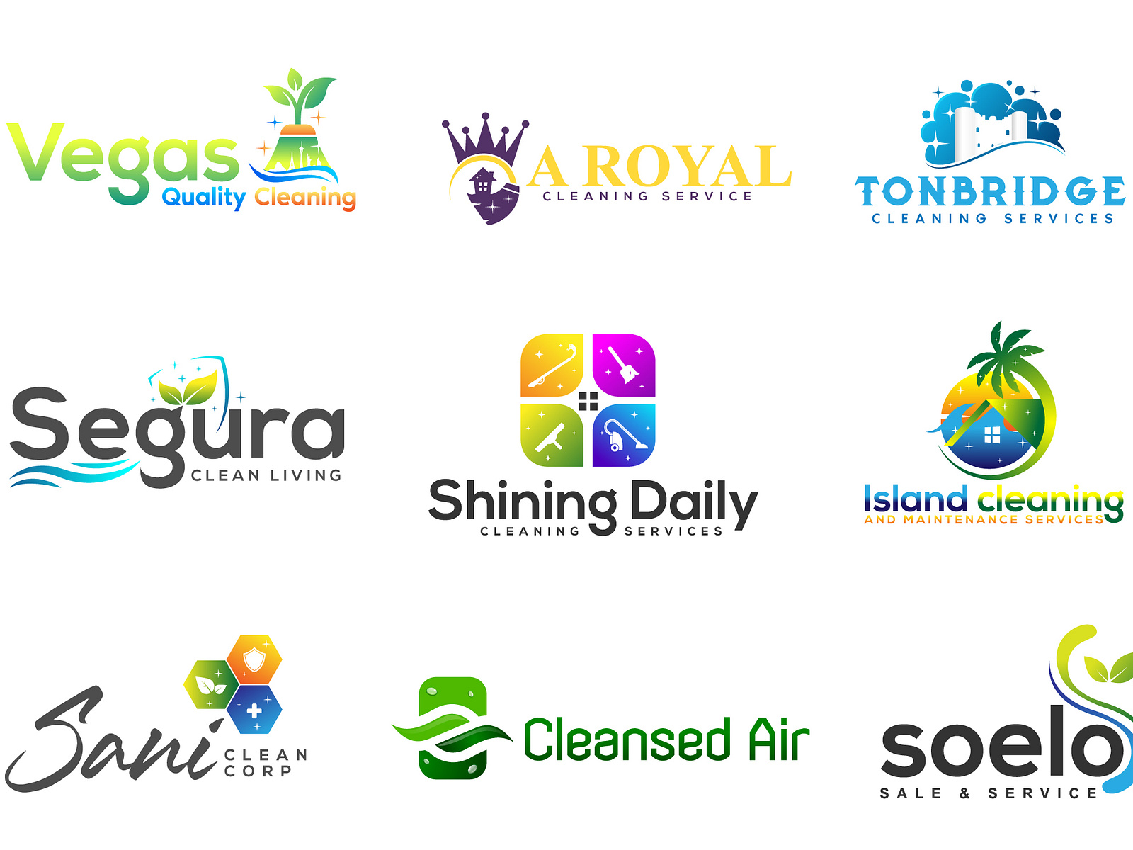 Modern Cleaning Logos by Almas Naveed on Dribbble