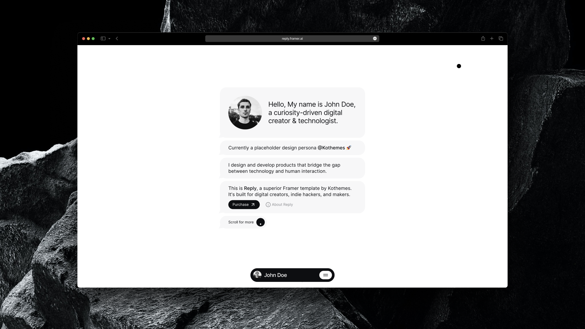Reply - Superior Framer Template by Kothemes by Joro Yordanov for Oblik Studio on Dribbble