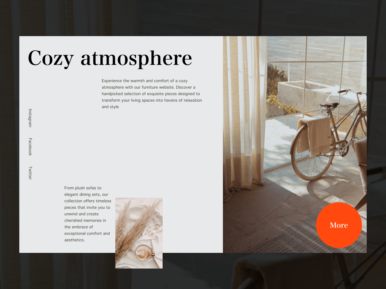 Cozy atmosphere design page by Pedro on Dribbble