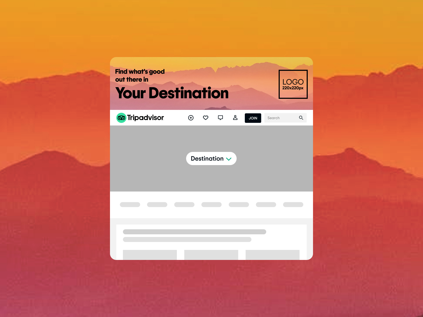 Horizon Banner Template—Tripadvisor by Adam Margolis on Dribbble