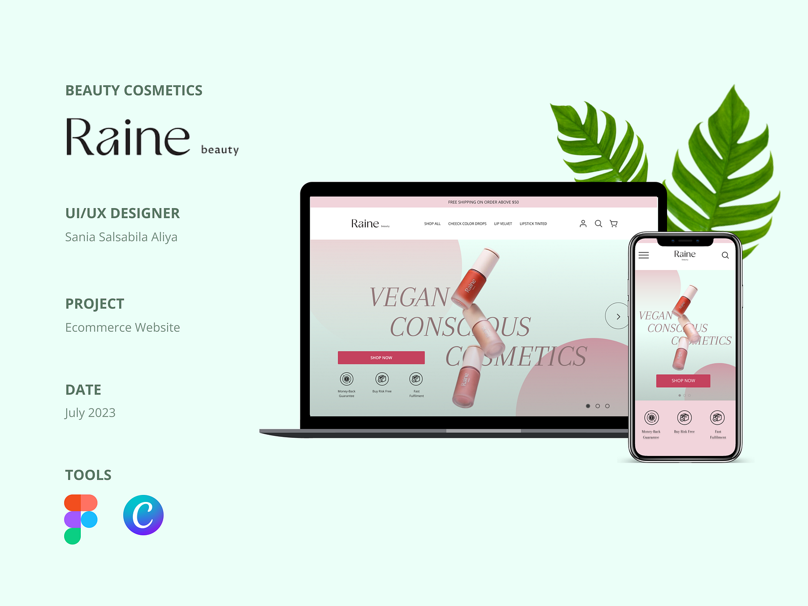 Raine Beauty (eCommerce Website) UI/UX Design by Sania Salsabila Aliya ...