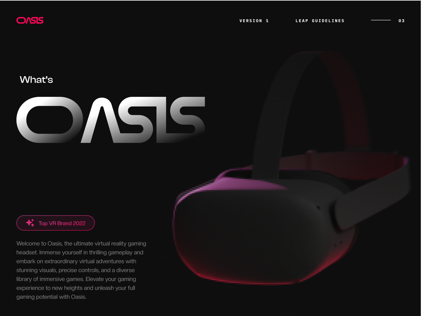 Oasis - Virtual Reality Headset by Odama on Dribbble
