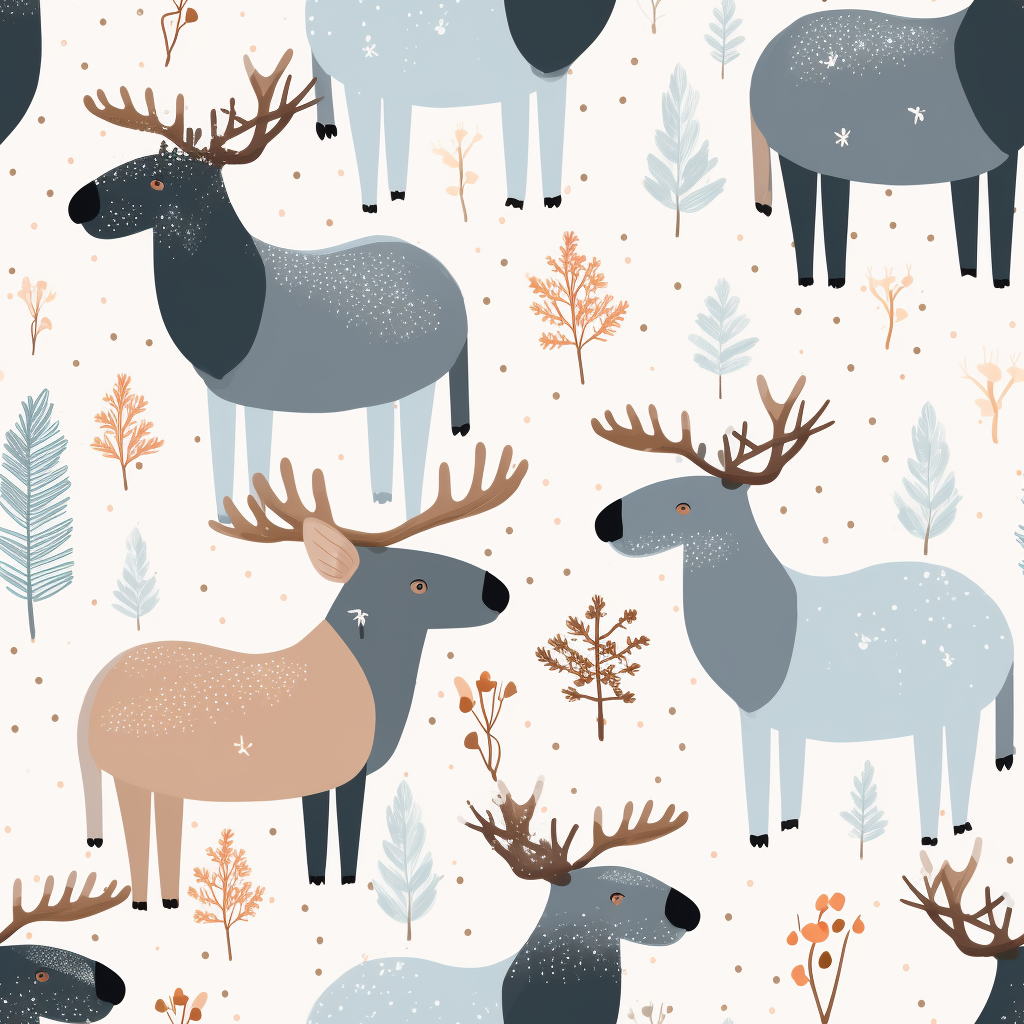 Moose pattern by AlexandraTret on Dribbble