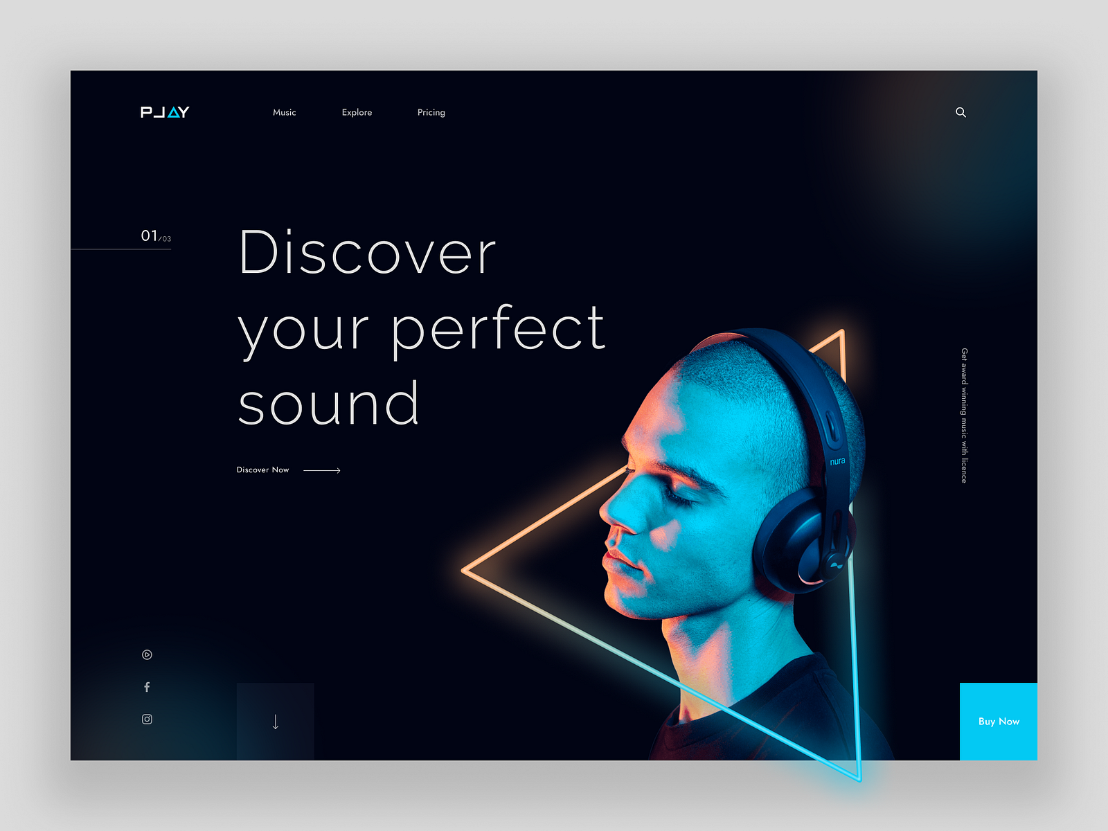 Play Music Landing Page by Hitesh Sarvaiya on Dribbble