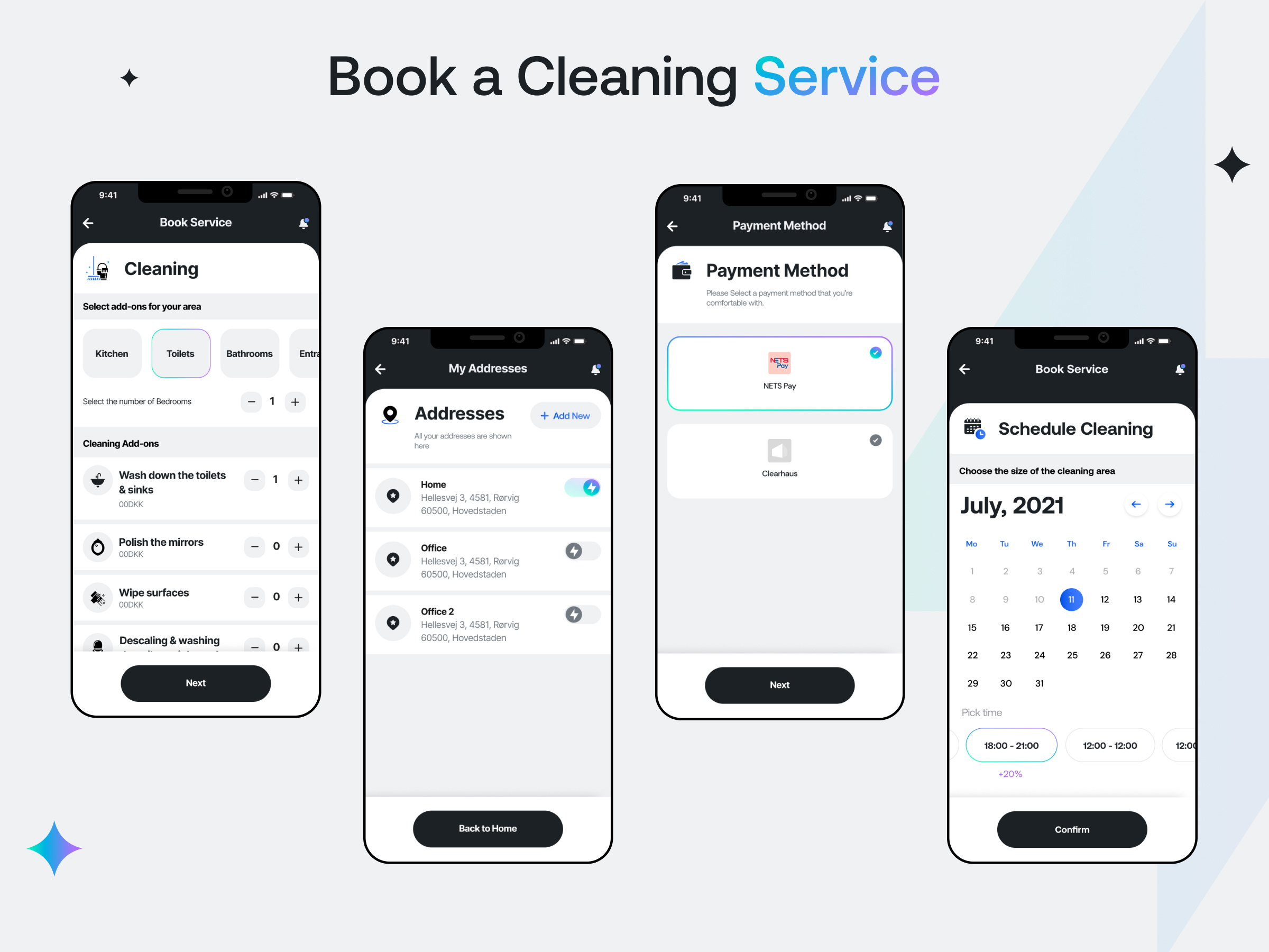 Cleaning Mobile App by Saqlain Ali on Dribbble