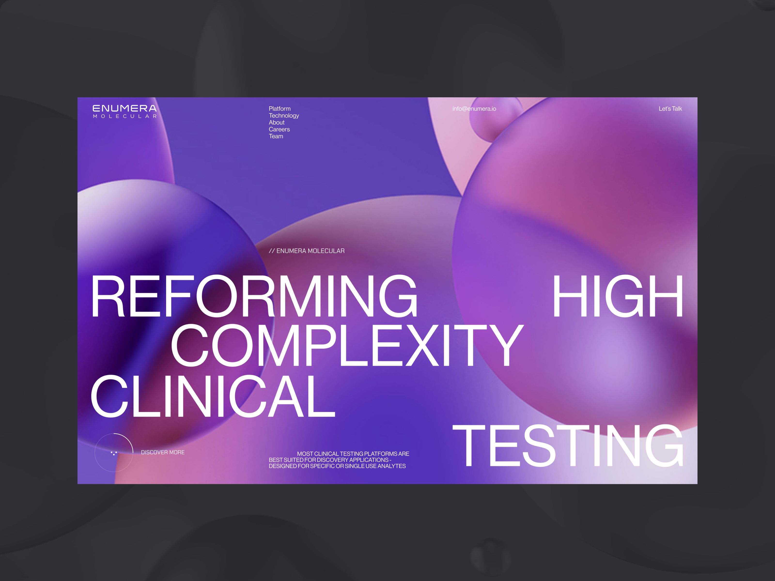 Bioscience Website by Louis Saville on Dribbble