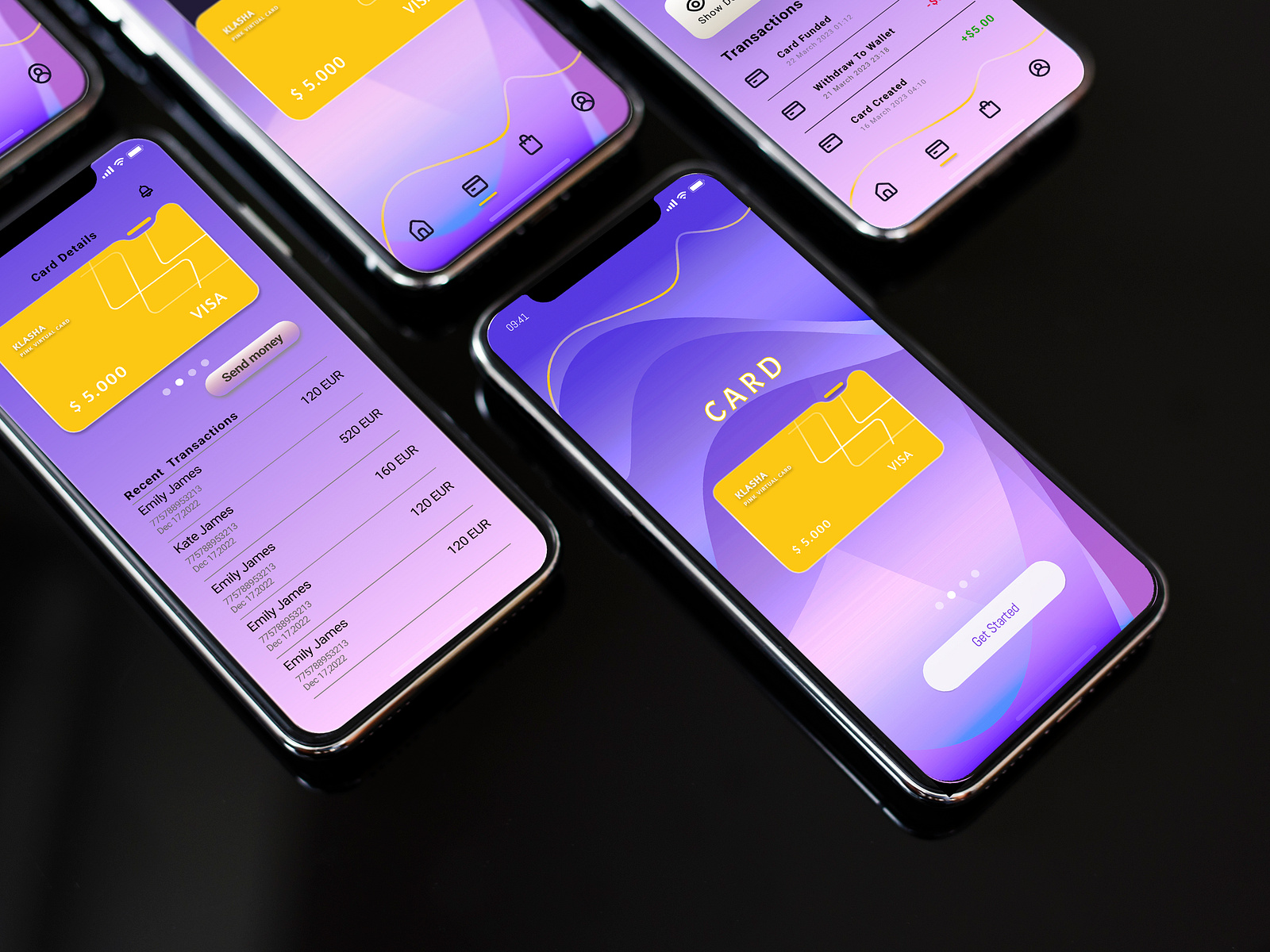Bank Card App UI Design by M.Fallah on Dribbble