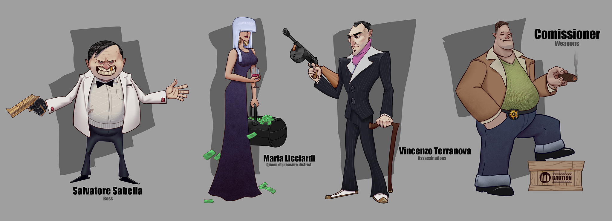 Mob bosses - Character design by sahil on Dribbble