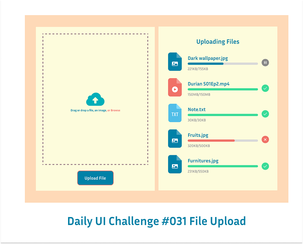 Daily UI File Upload #031 by Yoh Eun Justina on Dribbble