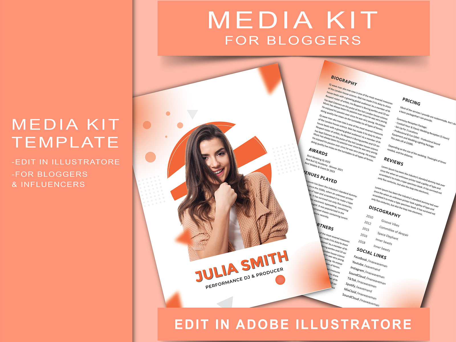 Blogger media kit template design by Jonayat Al Habib70 on Dribbble