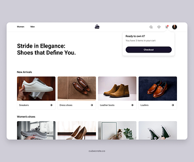 Shoes Shopping Website UI Design by CubeCrate on Dribbble