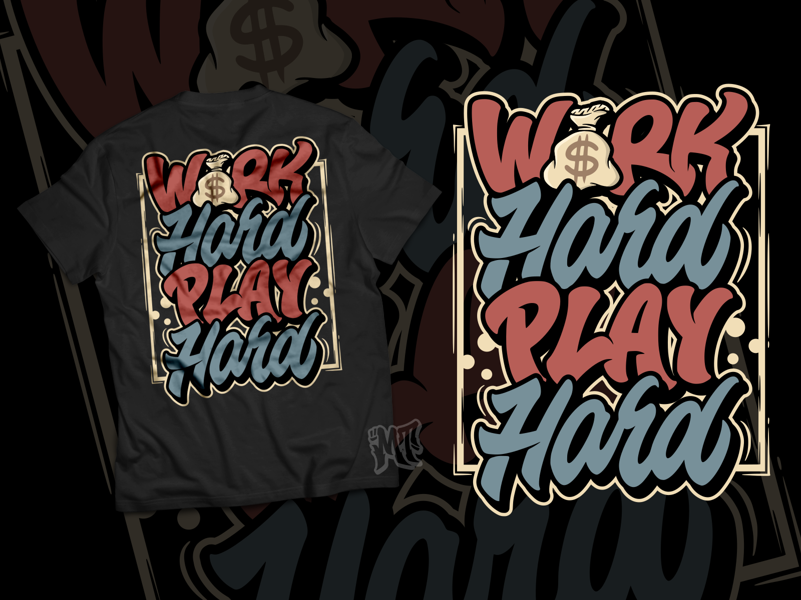 Work Hard Play Hard - Artwork For Sale by Miftah Hussein on Dribbble