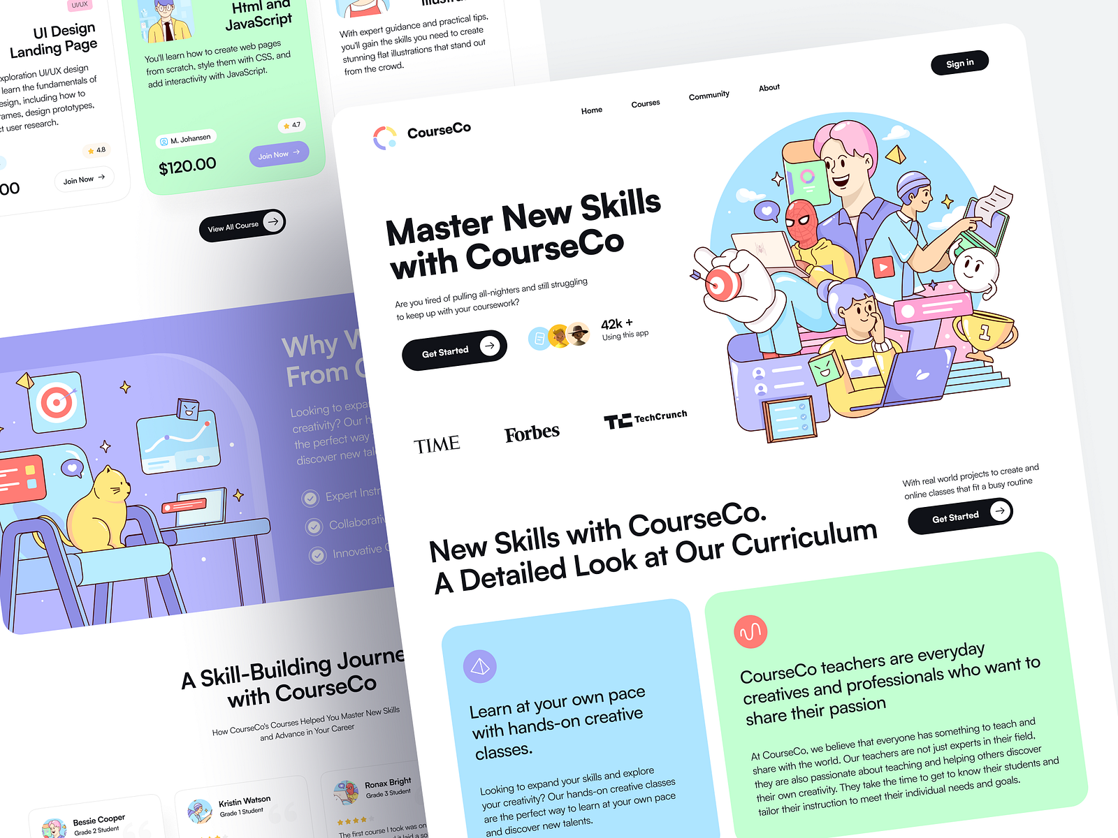 Courseco - Online Education Website by Agum Satria for Gintera on Dribbble