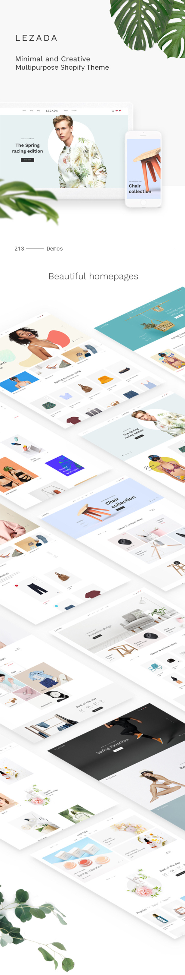 Lezada - Fully Customizable Multipurpose Shopify Theme by Trending WebDesign on Dribbble