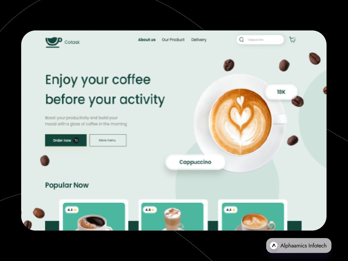 Coffee shop UI Design by Parth Pethani on Dribbble