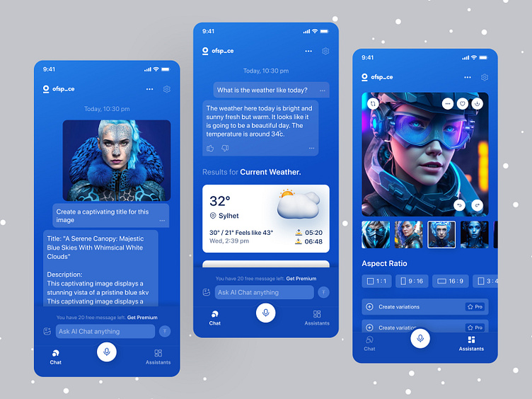 AI App UI by Ofspace UX/UI on Dribbble