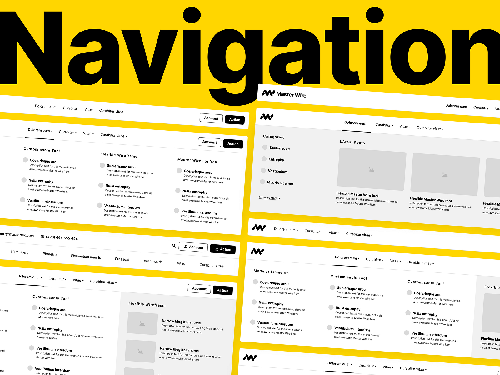 Figma Wireframe Navigation Kit by Masteruix on Dribbble