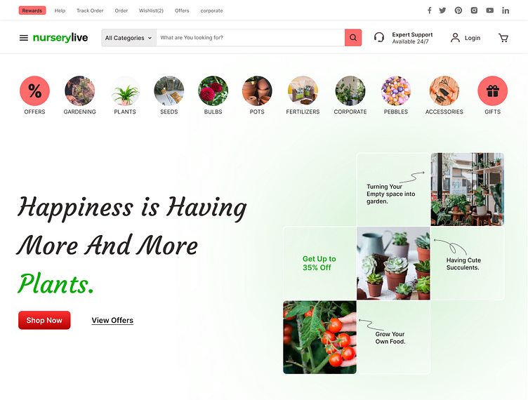 Re-Design Plant selling Website. by Shrutiba jadeja on Dribbble
