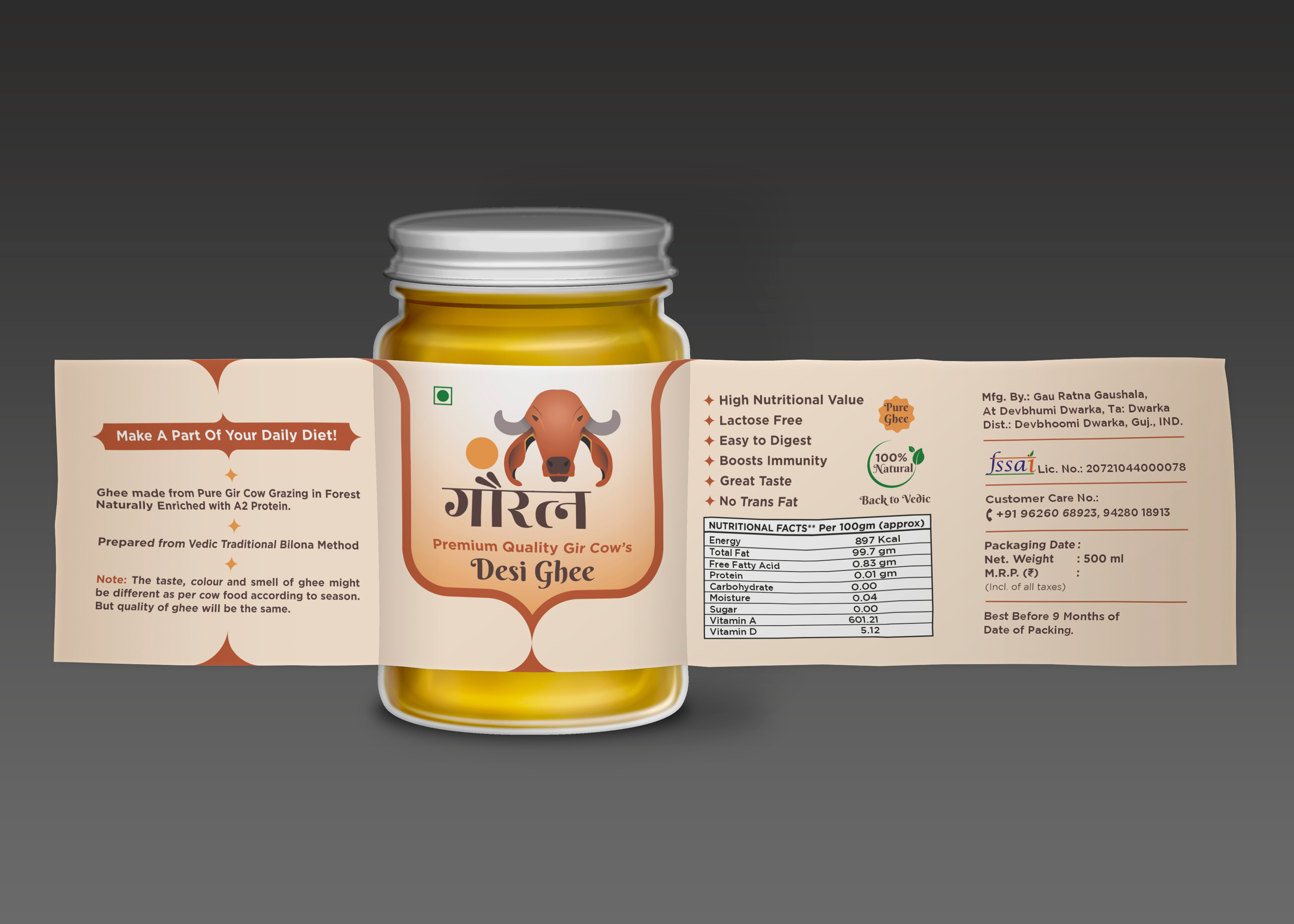 "Gauratna" Ghee Brand Story and Logo Design by Kathan Gandhi on Dribbble
