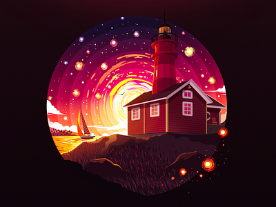 Red Lighthouse by Andrey Prokopenko 🇺🇦 on Dribbble