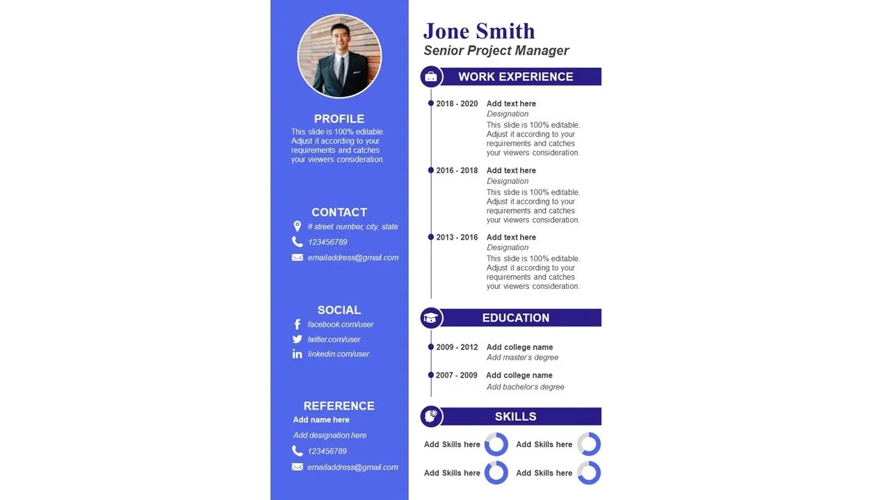 Professional Resume PowerPoint Presentation Template by Kridha Graphics on Dribbble
