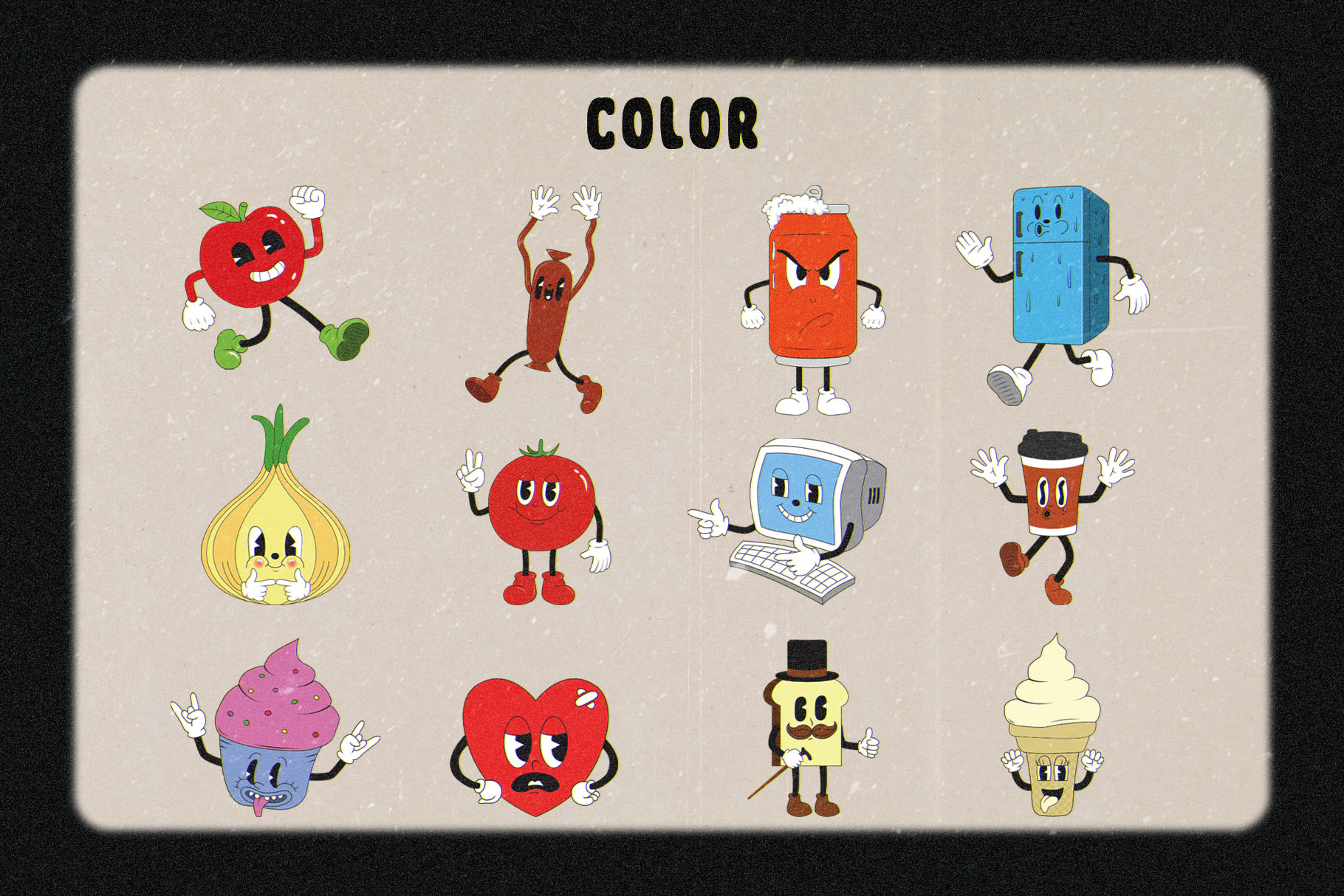 Retro Cartoon Character Collection by Sebastian Pentea on Dribbble
