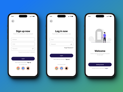 Login Screens by Krishna vamsi on Dribbble