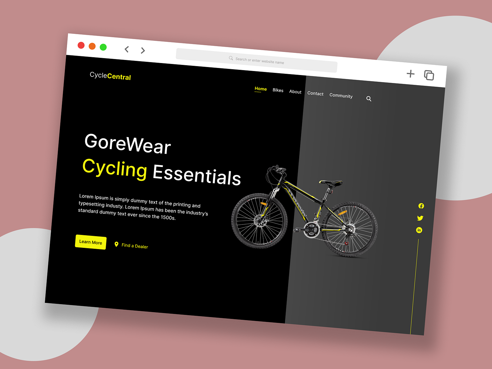 Bike/Cycle E-commerce Hero Page Design by Md Riyad on Dribbble