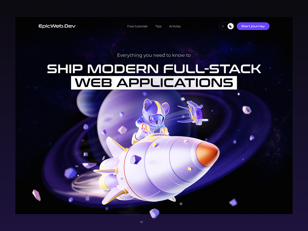 EpicWeb.Dev - Landing page design for developer education course by Outcrowd on Dribbble