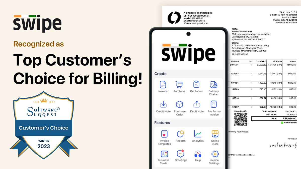 Best Billing App by Swipe on Dribbble