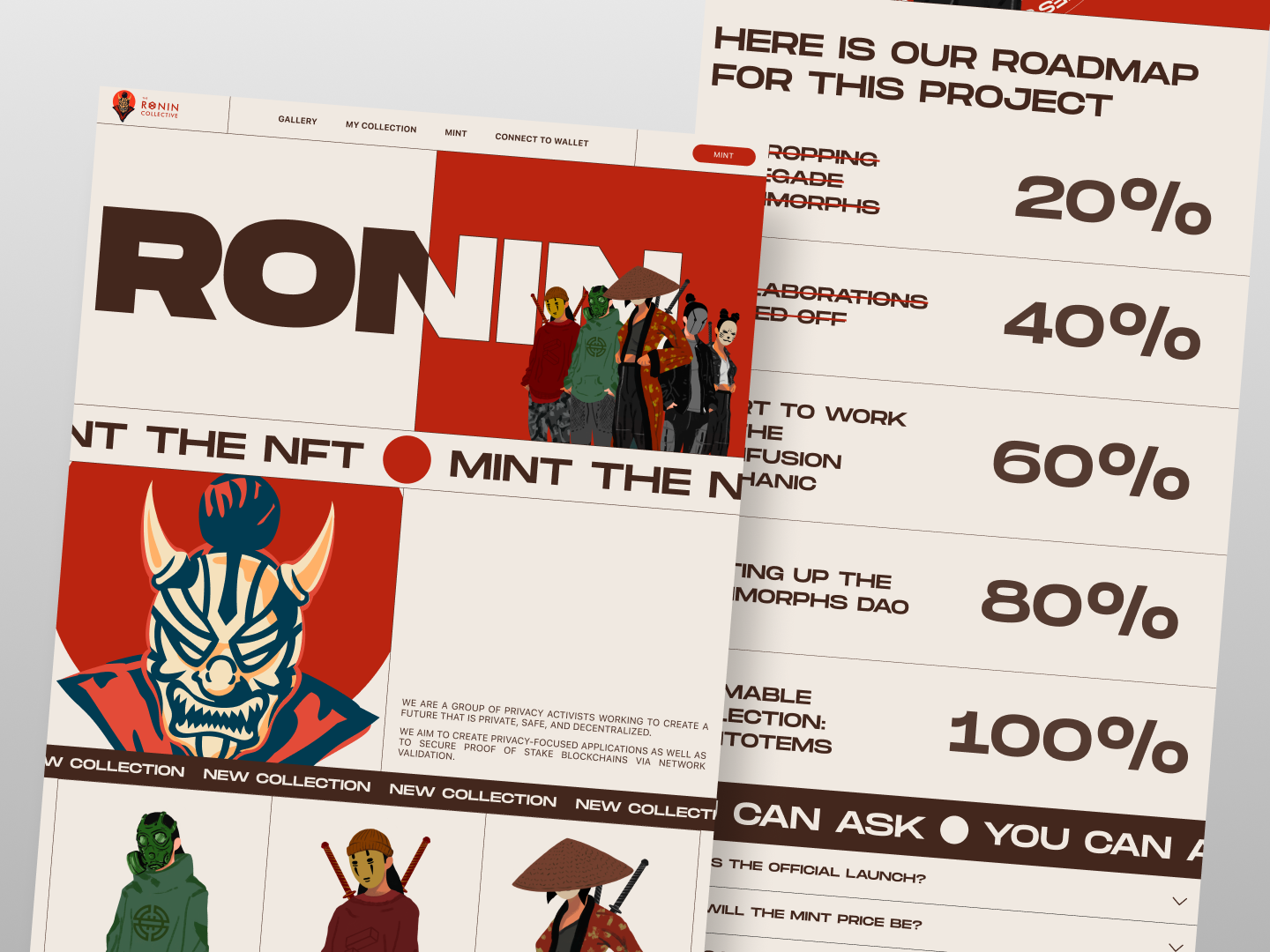 Ronin - NFT Collection Website by Jett Develops on Dribbble