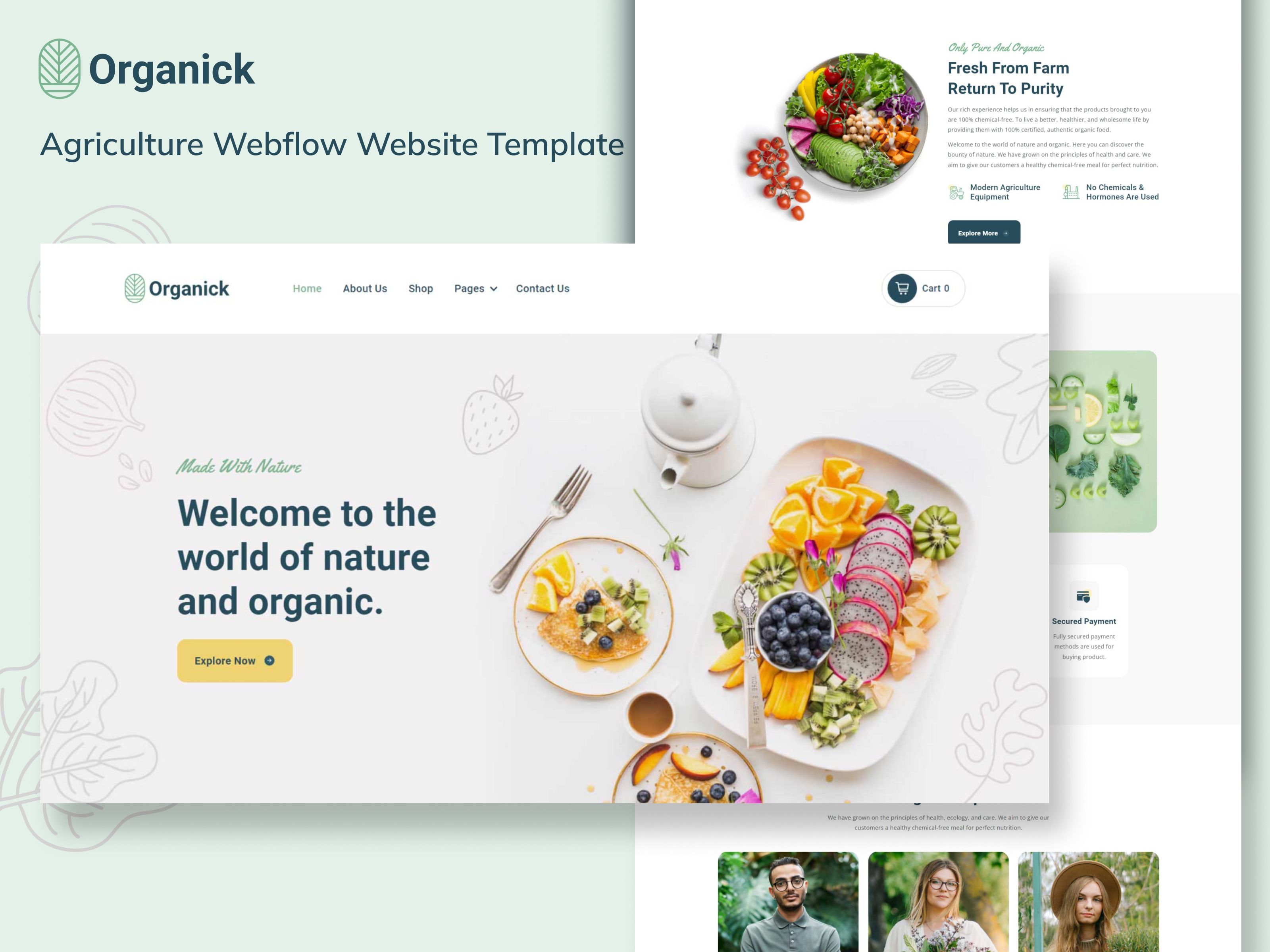 Organick - Agriculture Webflow Website Template Design by VictorFlow on ...