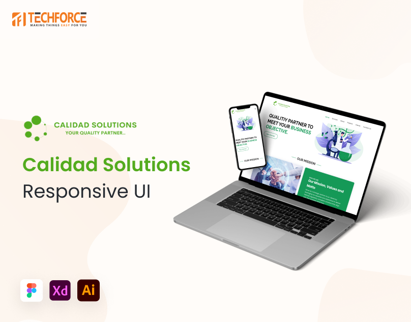Calidad Solutions - Responsive UI by Techforce Global on Dribbble