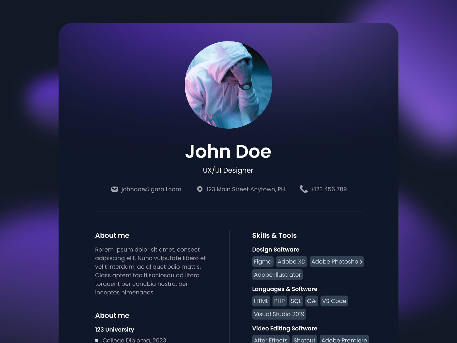 UX/UI Designer Resume Template in Figma by SaulDesign on Dribbble