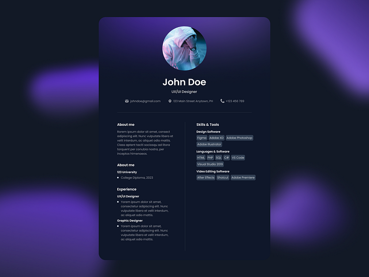 UX/UI Designer Resume Template in Figma by SaulDesign on Dribbble