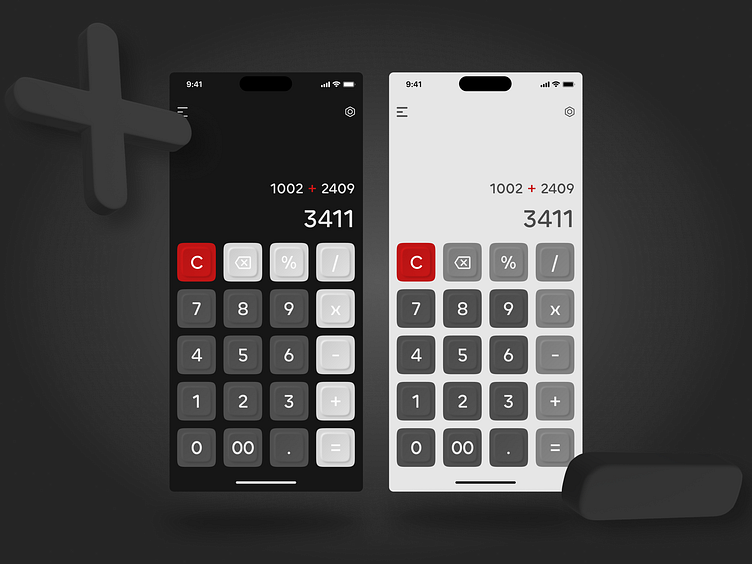 🧮💡3D Calculator UI Design by Yuvraj Singh Jadaun on Dribbble