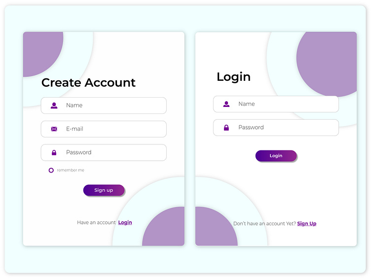 SignUp & Login UI by muzammil mehmood on Dribbble