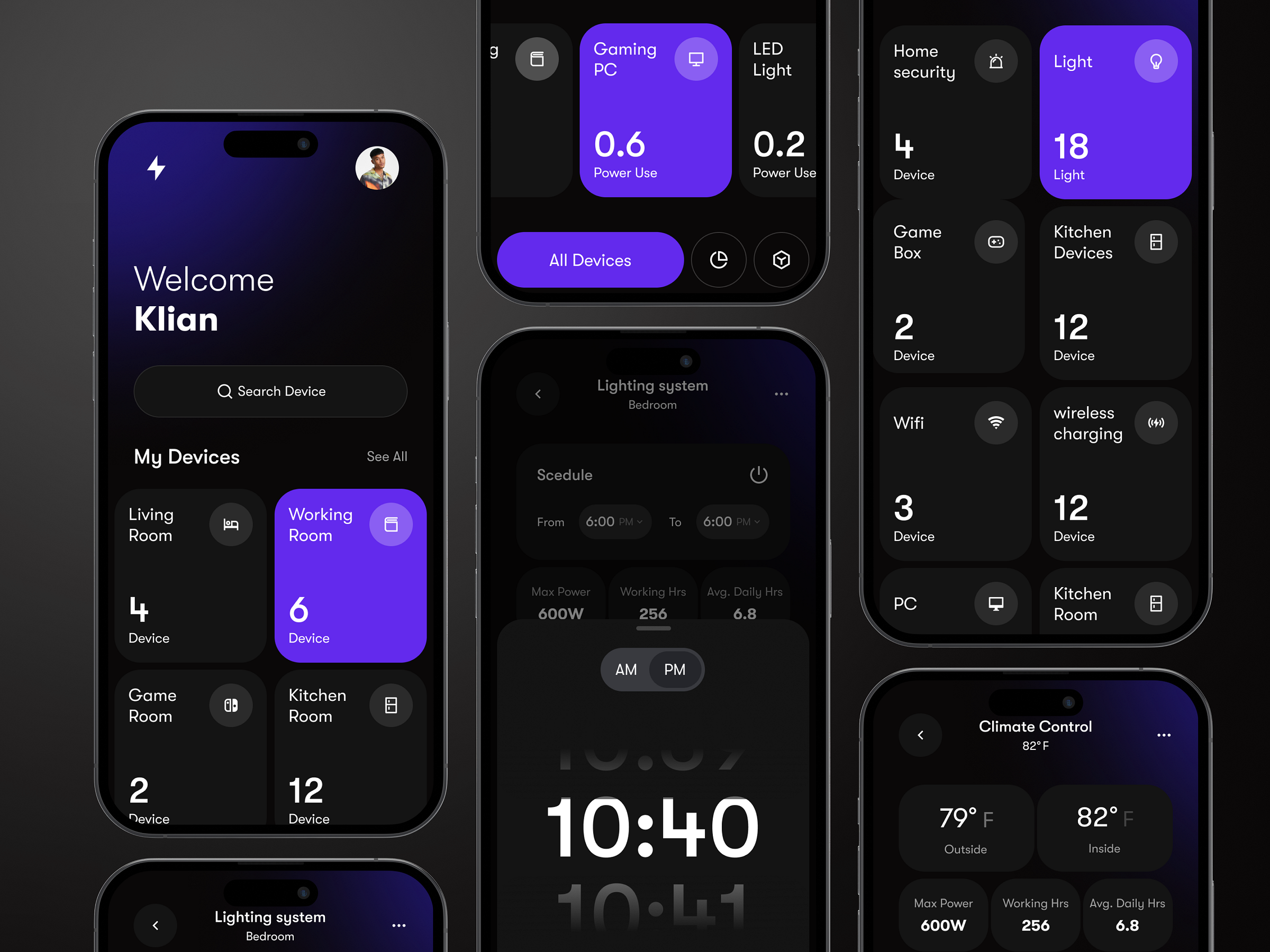 SmartHomeHub-Smart Home App(Multiple Screen) by Awe Mobile App for Awe ...