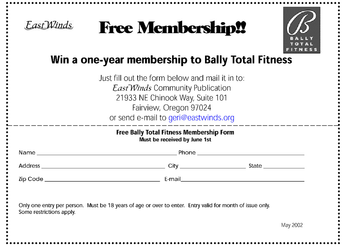 Promotional contest advertisement published in East Winds by Brian ...