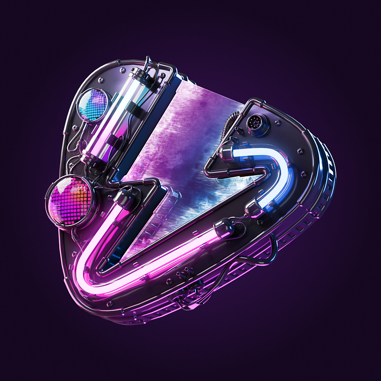 Neon Logo by Wolfs on Dribbble