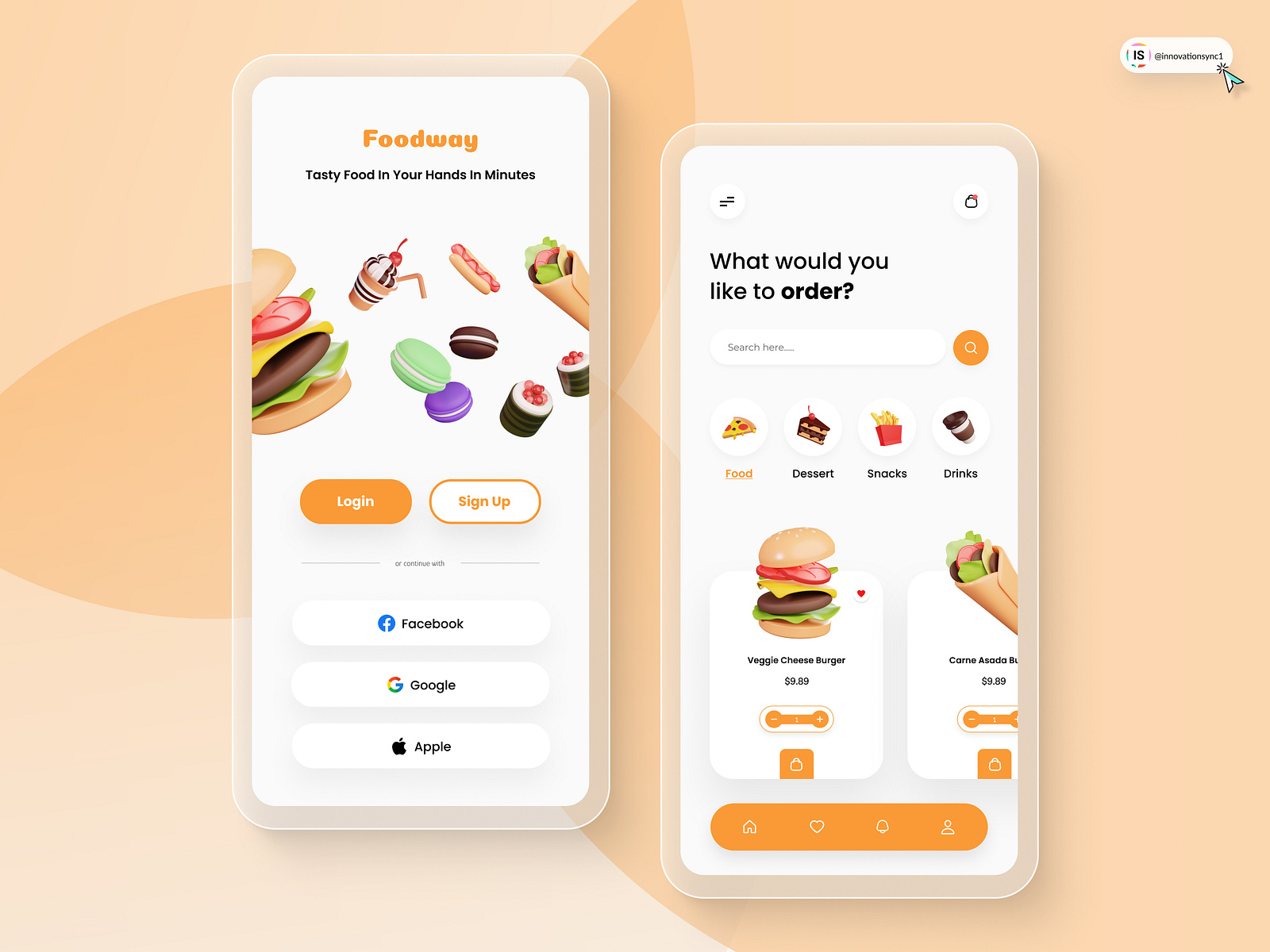 Food App Design by InnovationSync on Dribbble