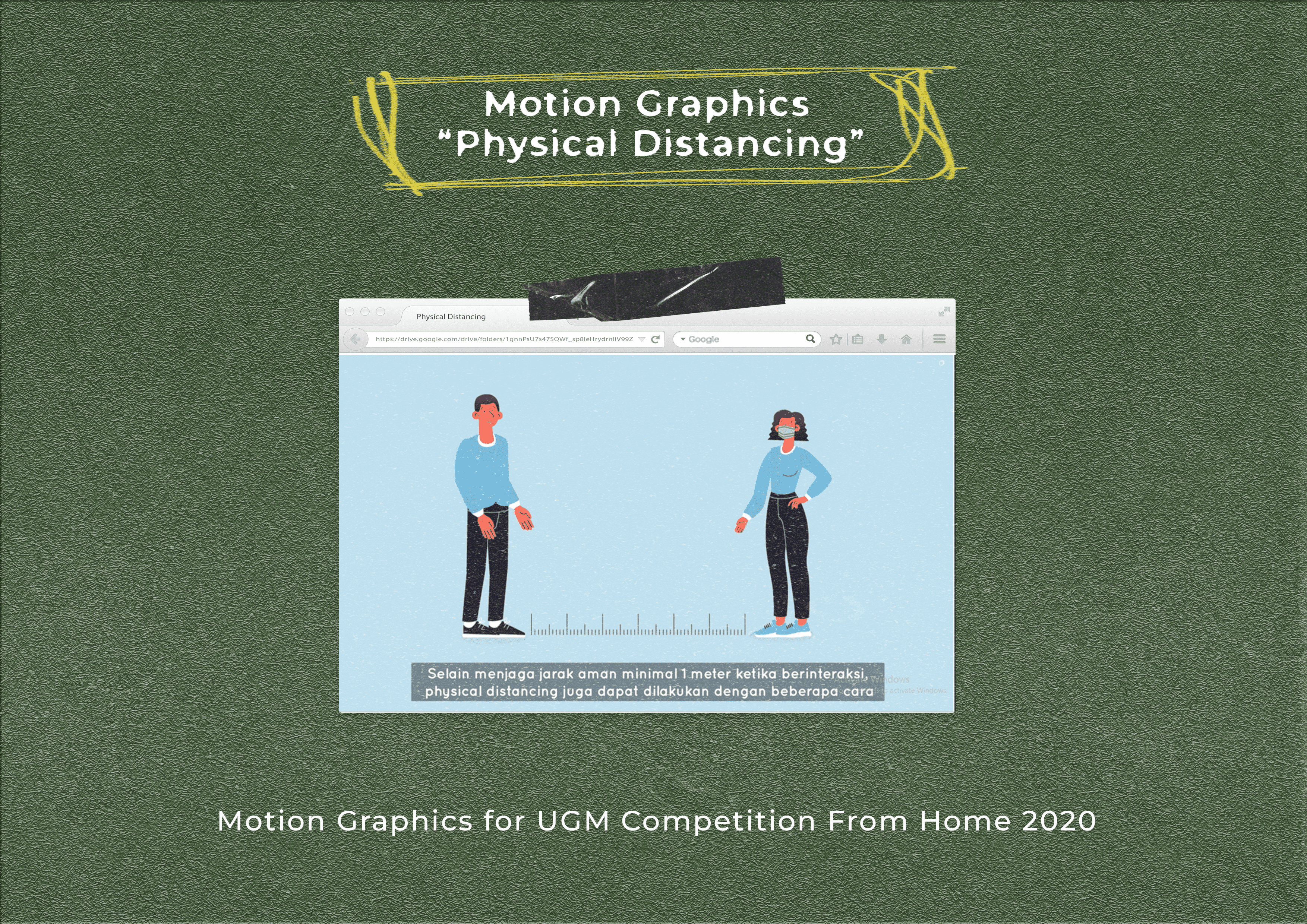 Motion Graphics “Physical Distancing” by Nurul Izza Farhana on Dribbble