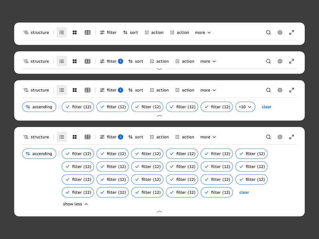 Data Table Filter and Sorting by Andrew Antoshkin on Dribbble