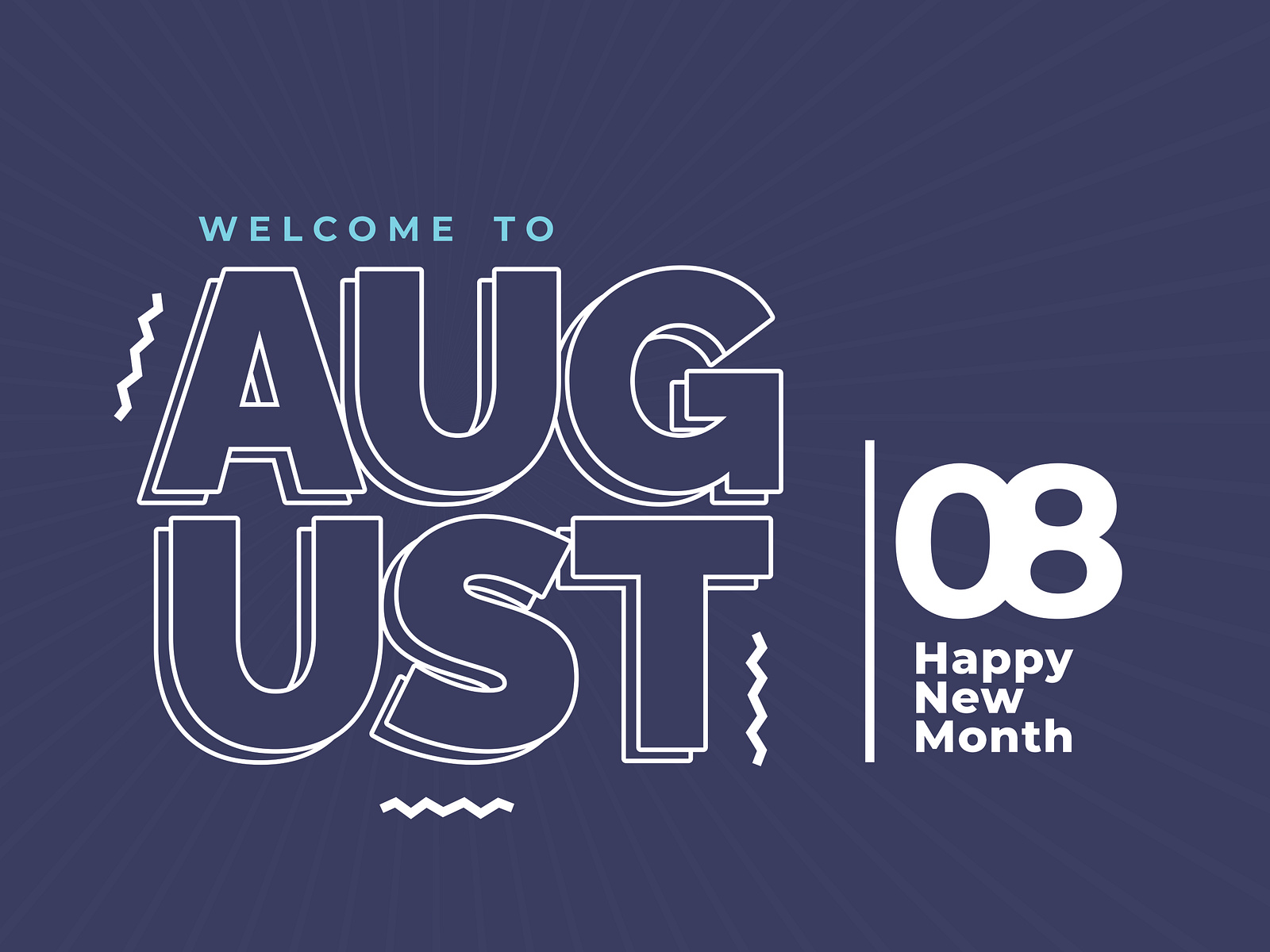 August Happy New Month Design by Edusive Designs on Dribbble