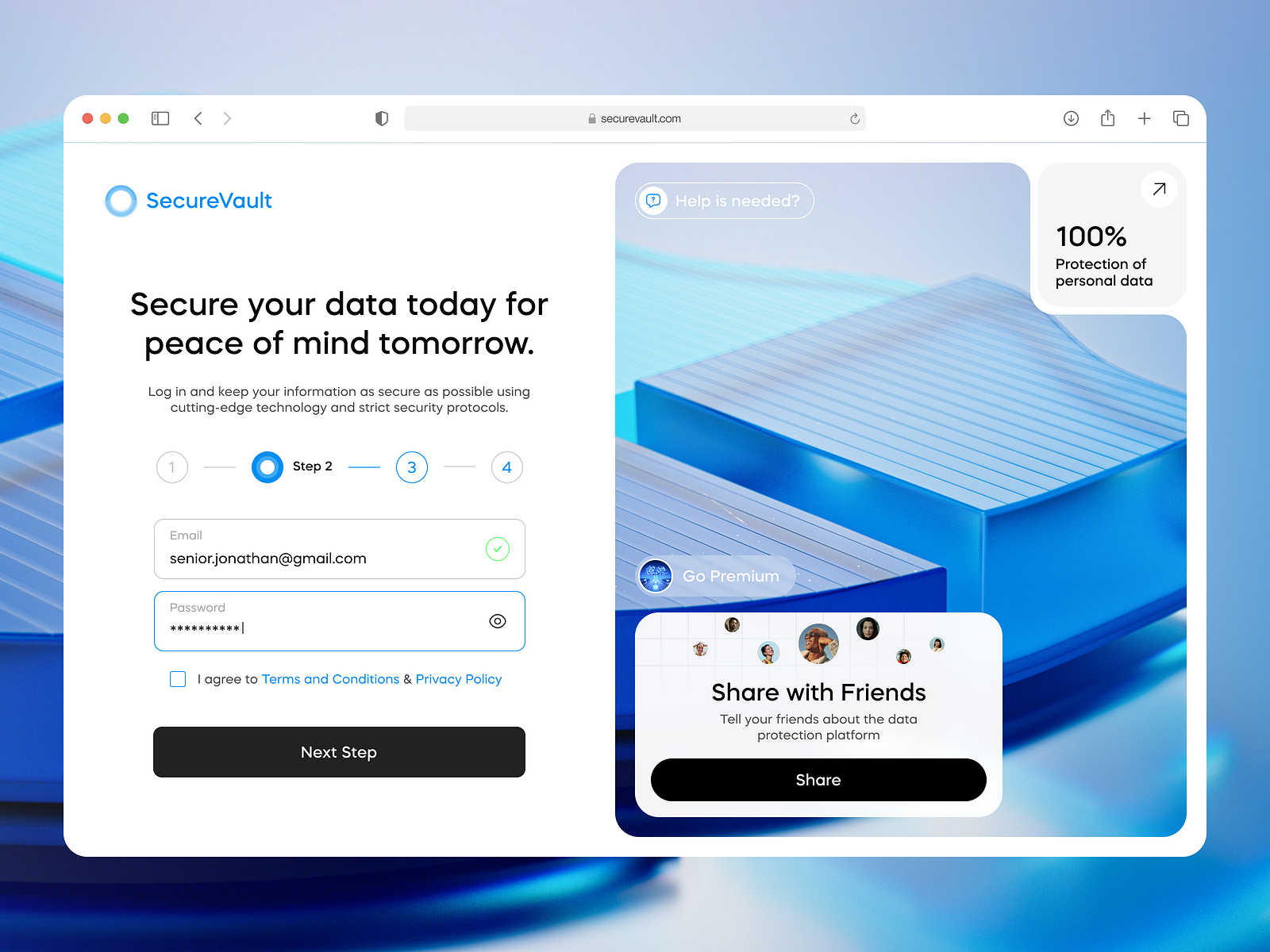 SecureVault - Data Protection Platform by Callum Tate for Awsmd on Dribbble